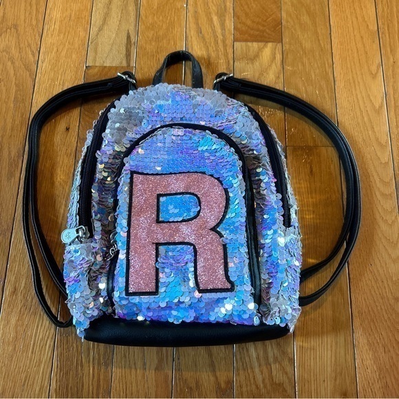 Justice | Accessories | Justice Flip Sequins Initial R Mini Backpack ...